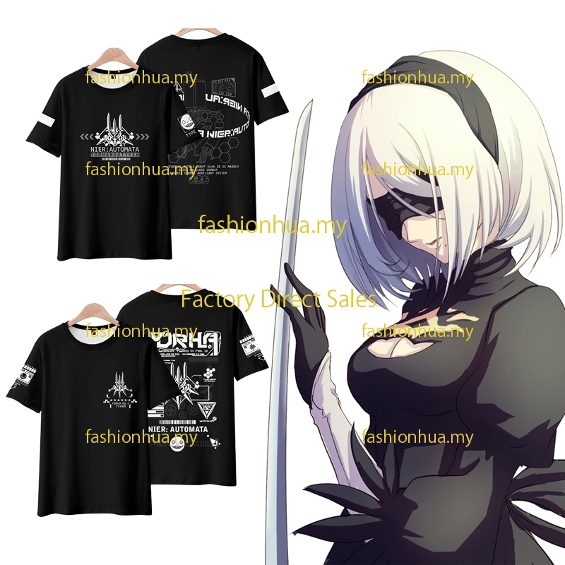 New Anime NieR: Automata T Shirt Japanese Men's Fashion Women Loose 3D ...