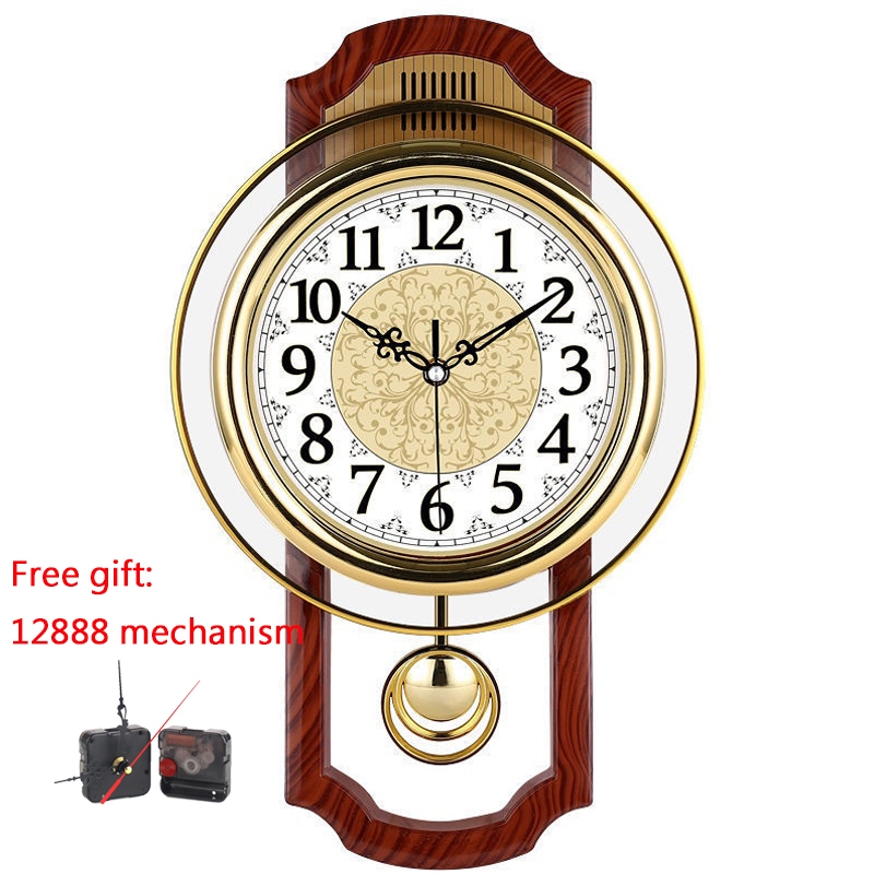 45cm*27cm Pendulum Clock European Retro Swing Wall Clock Living Room ...