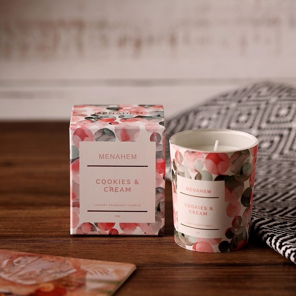 Scented Candle Menahem Natural Soy Wax Essential Oil Creative Aromatic ...