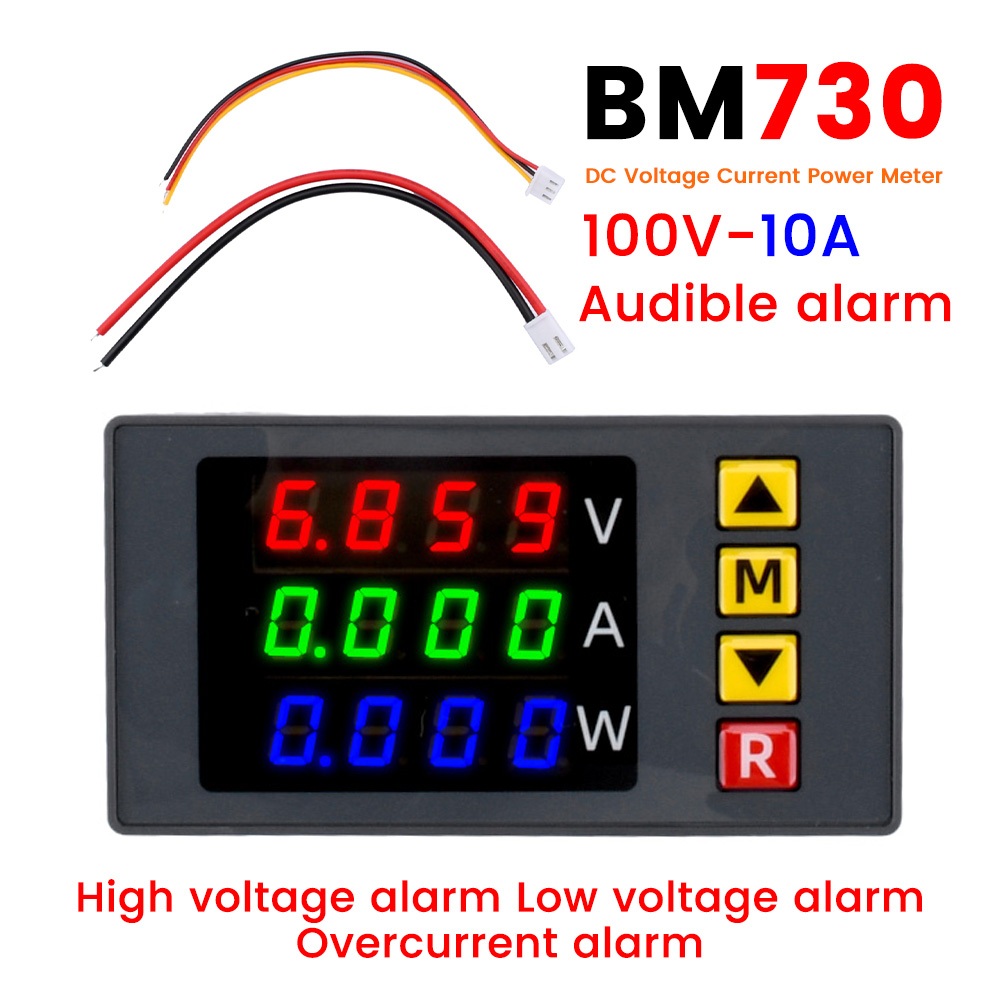 0.28" 4 High Precision 100V 10A 1000W Voltage Current Power Meter Red ...