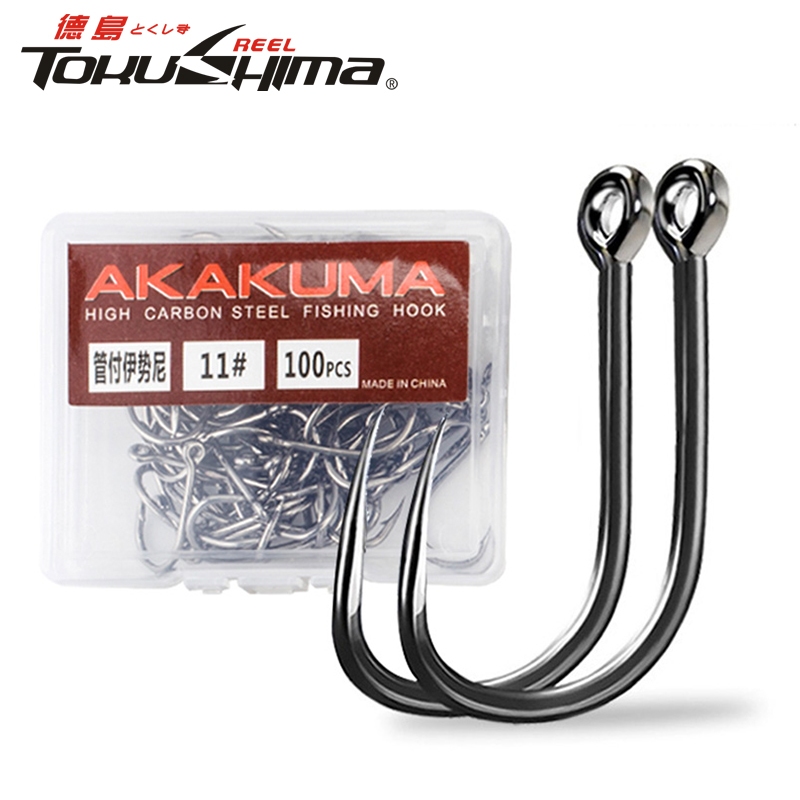 Mata Kail 100Pcs/Set Fishing Hook Carbon Steel Fish Bait Fishing Hooks ...