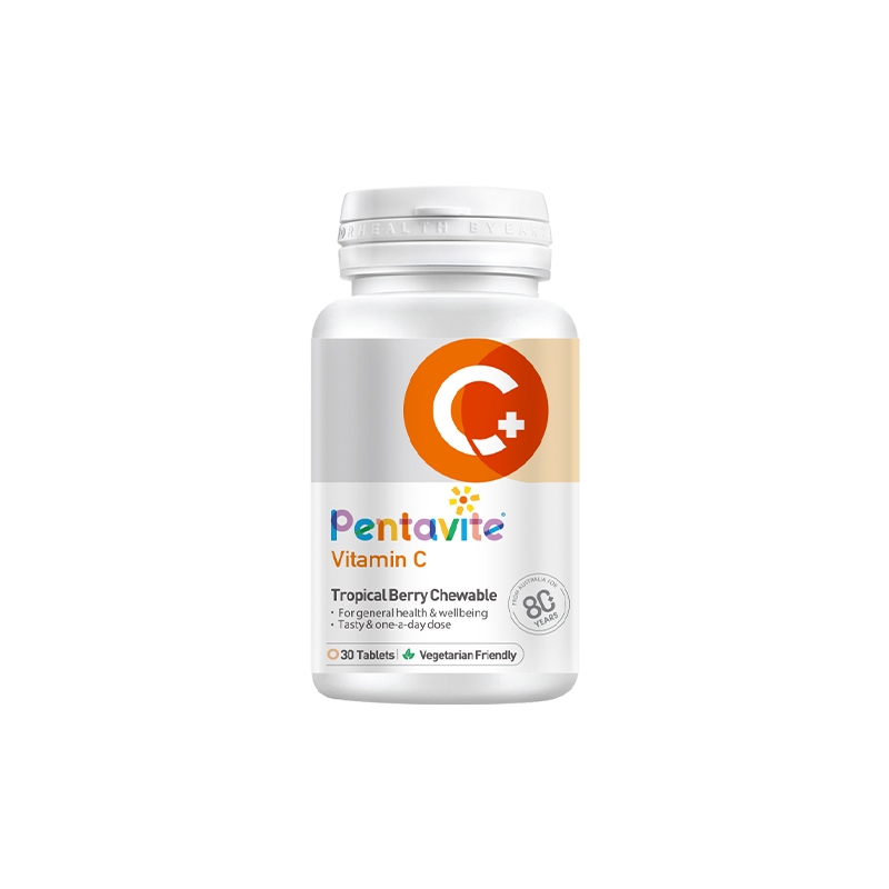 Pentavite Vitamin C Tropical Berry Chewable （30 Tablets for Adult ...