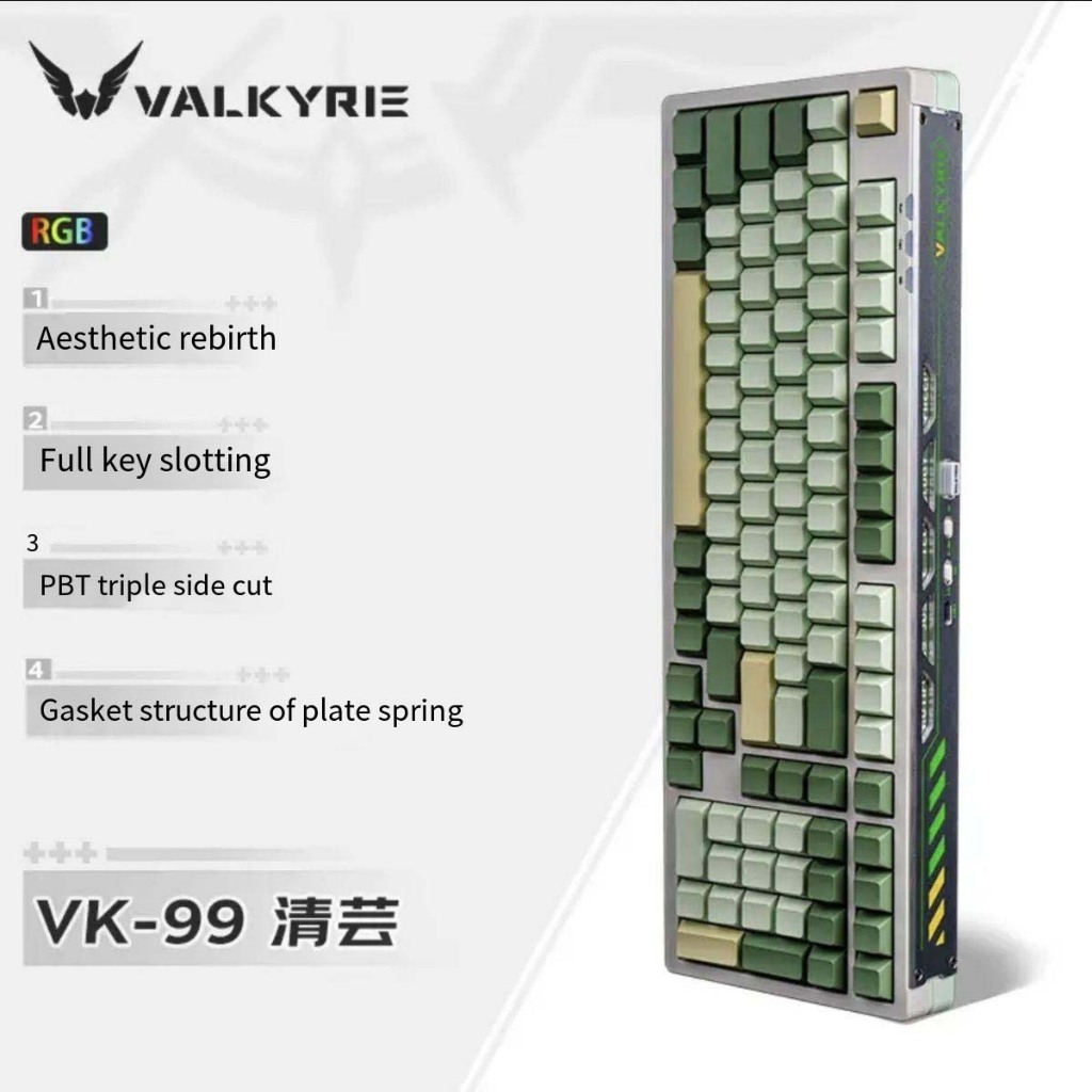 Valkyrie VK99 mechanical keyboard with multifunctional knob, smart ...