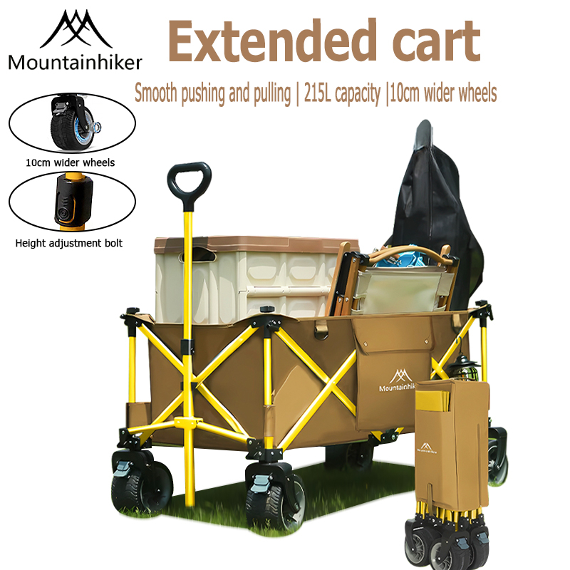 MOUNTAINHIKER Foldable Camping Push Cart Wagon Trolley Tool Truck ...