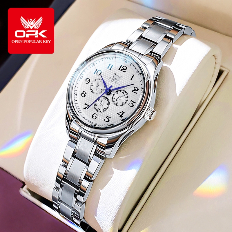 OPK Jam Tangan Perempuan Original Waterproof Quartz Stainless Steel ...