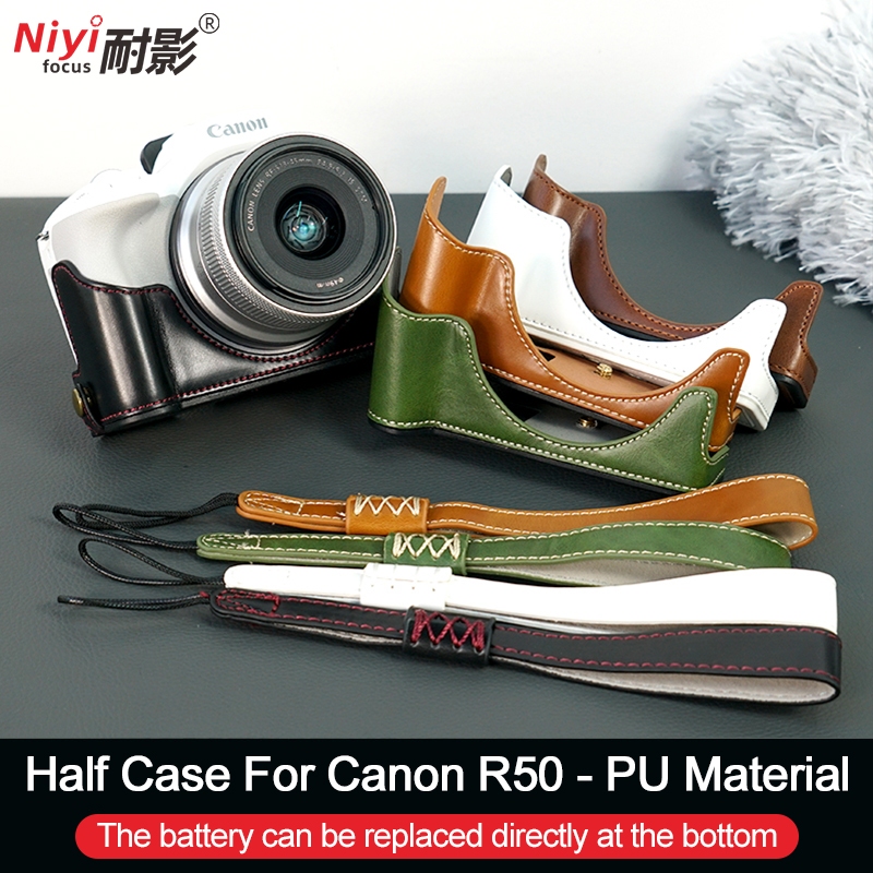 Canon R50 R100 PU Leather Case Leather SLR Canon EOS R5 R6 R7 R10 R6II ...