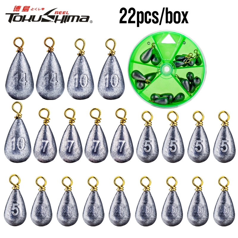 Fishing Sinkers Kit - 35-14g Drop Shot Weights for Bass & Catfish, Lead ...