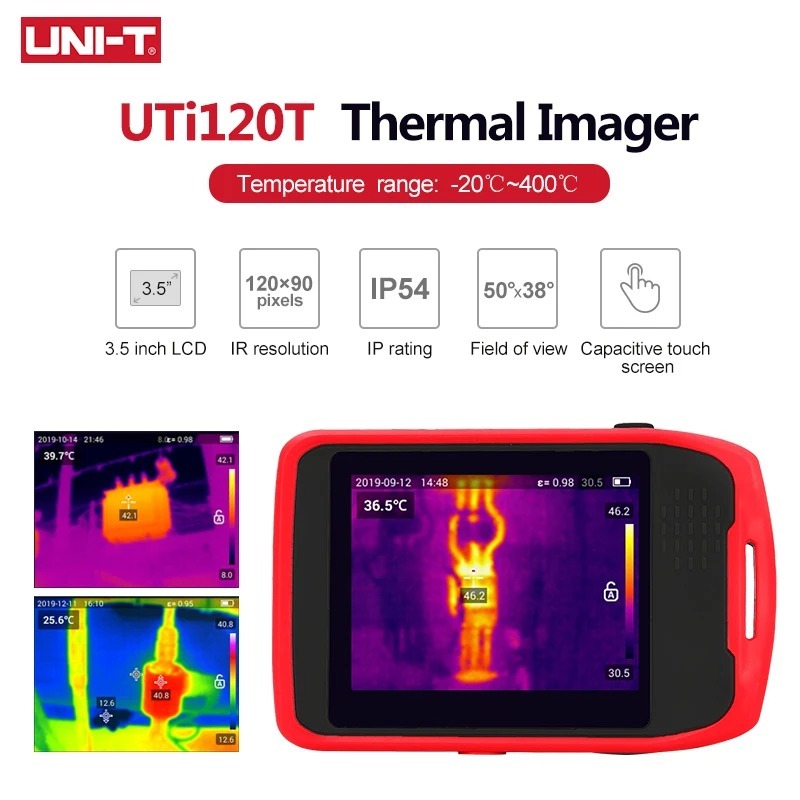 UNI-T UTi120T 10800 Pixels Portable Thermal Imager for Repairing Imaging Infrared Camera Thermal ...