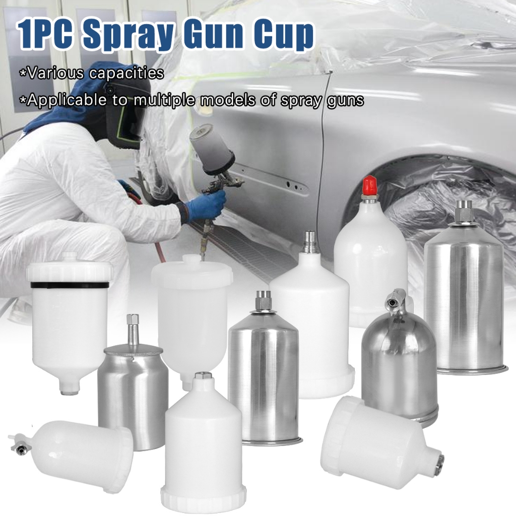 Spray Paint Pot Airbrush Tank Sprayer Cup 1PC Plastic/Aluminum Sprayer ...