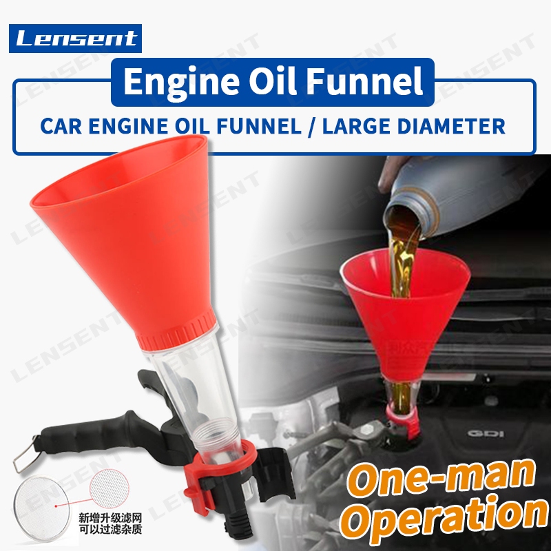 Lensent Universal Engine Oil Funnel Handheld Car Funnel Engine Oil Tool ...