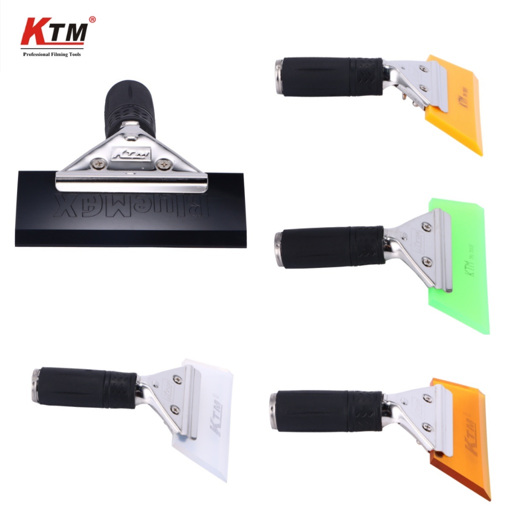 KTM Metal Stainless Steel Handle Rubber Water Scrape Rubber Squeegee ...