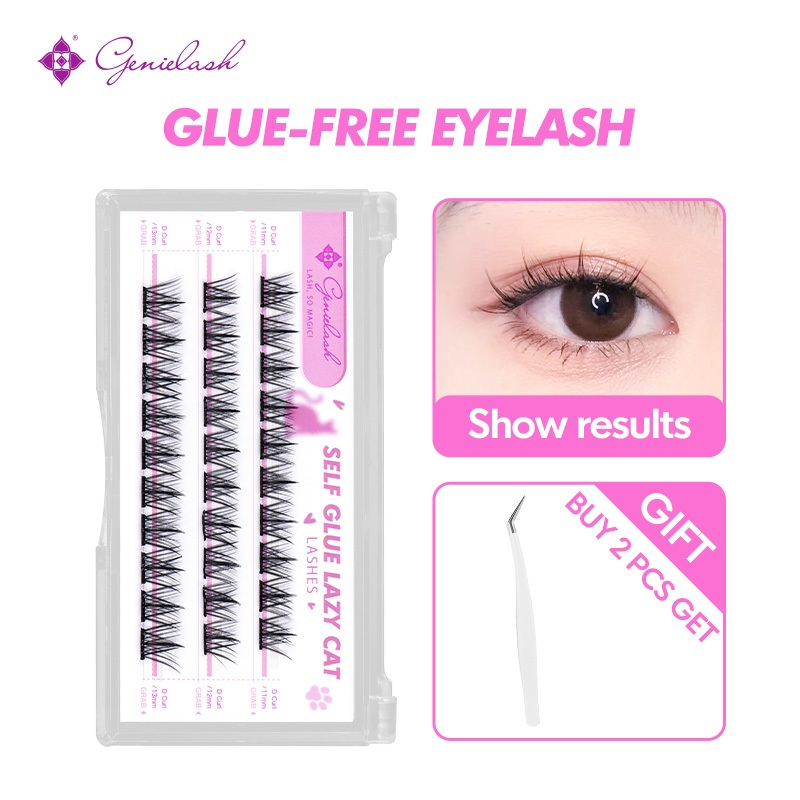 [3 Rows] GENIELASH Glue-free Eyelash 免胶水假睫毛 for Beginner Self Adhesive ...