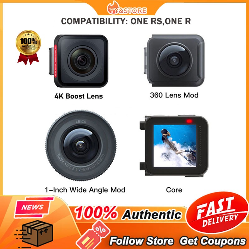 【Original Authentic】Insta360 ONE RS Sports Action Camera Lens Mod 4K ...
