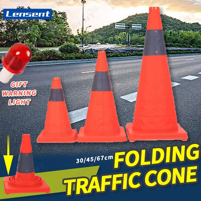 Lensent Telescopic Reflective Triangular Cone Safety Reflective Cone ...