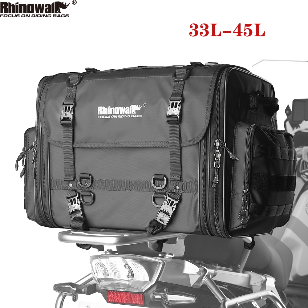 Rhinowalk Waterproof motorcycle travel tail bag Cycling Motorcycle Rear ...