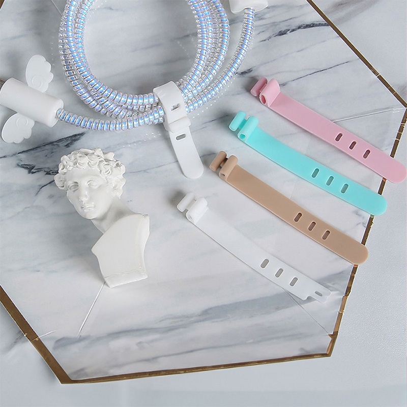 1PC Cable Silicone Strap Silicone Cable Organizer Clips Wire Cord ...