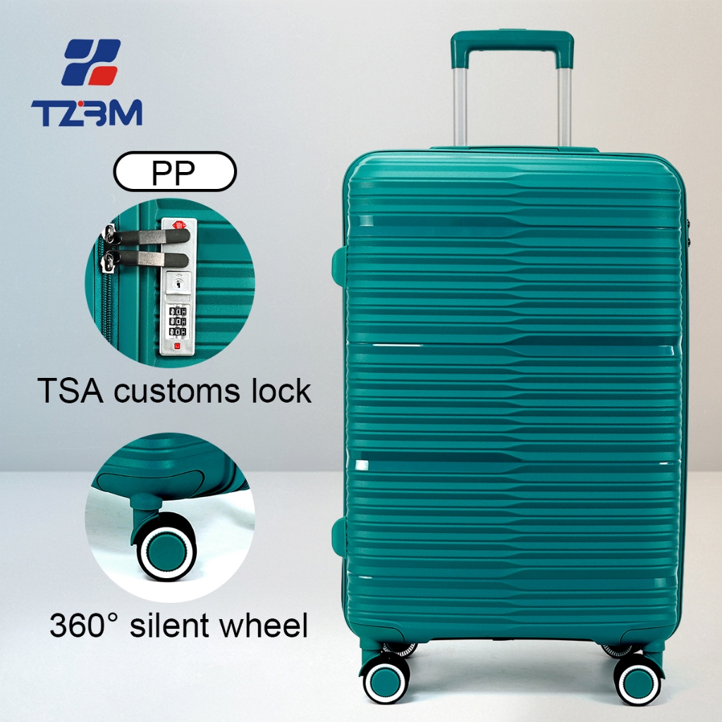 TZJM polypropylene luggage TSA luggage PP luggage bag travel hand carry ...