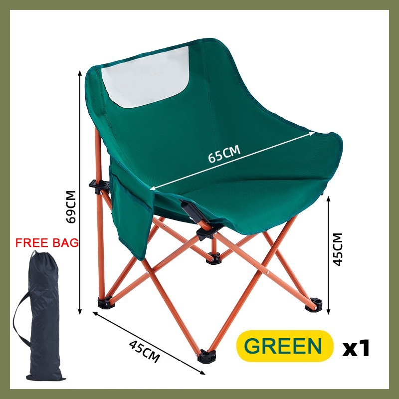 【Msia Ready Stock】 Moon Floding Chair Outdoor Camping Chair Hiking ...