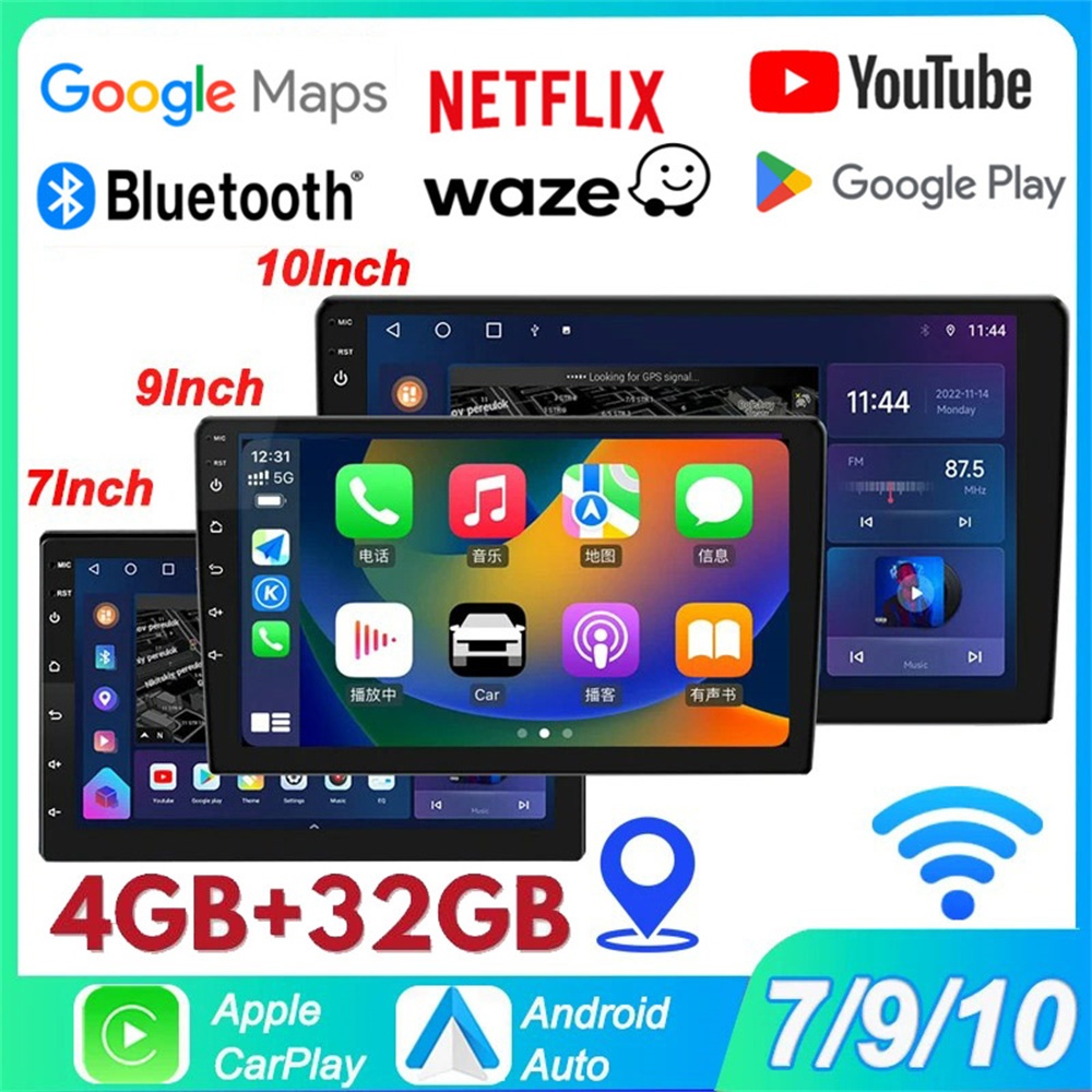 4g 32g 4 Core Carplay Android Auto 7 9 10 1 Inch Android 12 Car