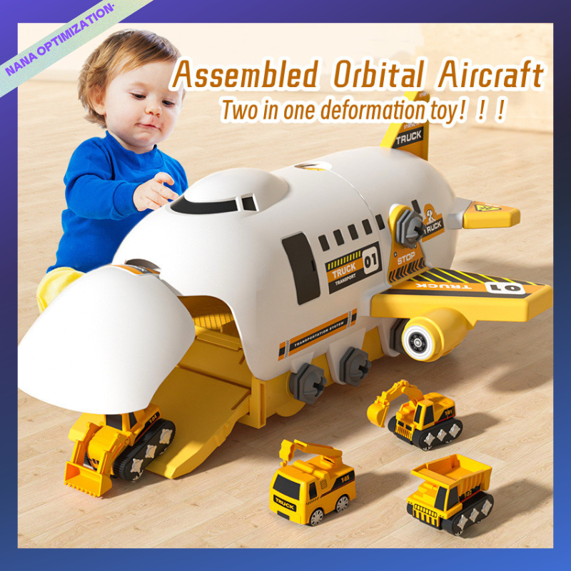 Boy's model airplane toy, children's detachable assembly track airplane ...