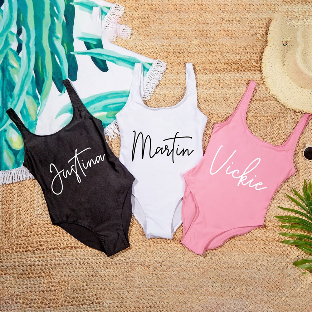 Personalized Bridesmaid Swimsuit Custom Bride Swimsuit Hen Party