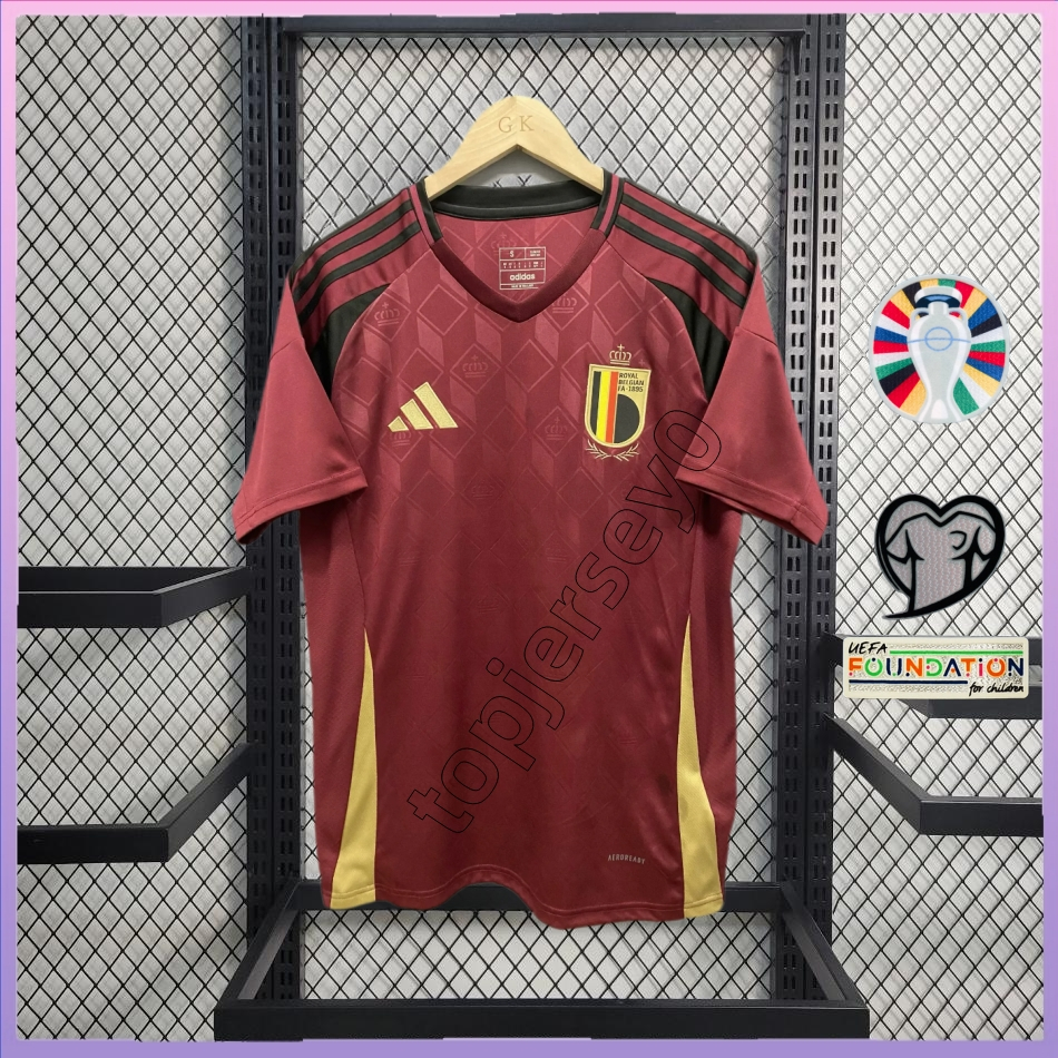 2024 Belgium Home Jersey European Cup Football Shirt | Shopee Malaysia