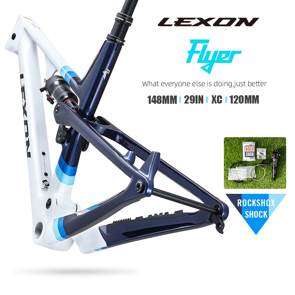 NEW Lexon Flyer 29er Carbon Full Suspension MTB Frame Mountain Bicycle ...