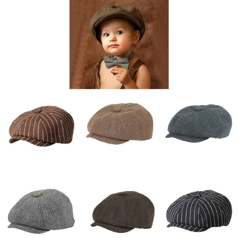 Duckbill Cap for Boys Girls Classical Children Beret Retro Paperboys ...