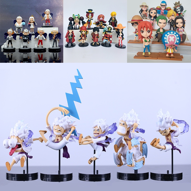 5-12 Pcs/Set One Piece Figure Set Luffy Zoro Chopper Franky Nami Robin ...