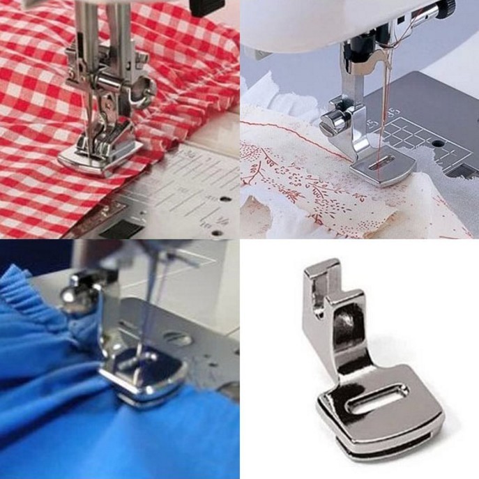 Fold Rolled Hem Presser Foot Feet Kit for Overlock Overcasting Sewing ...