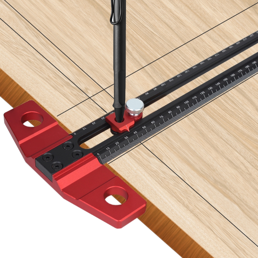 1Pc Woodworking 2 in 1 Drilling Positioning Ruler Highprecision Scribe ...