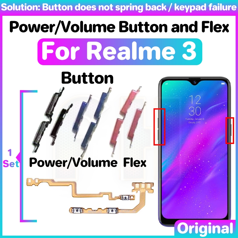 Power Volume button flex For OPPO Realme 3 realme3 Side key Switch ...