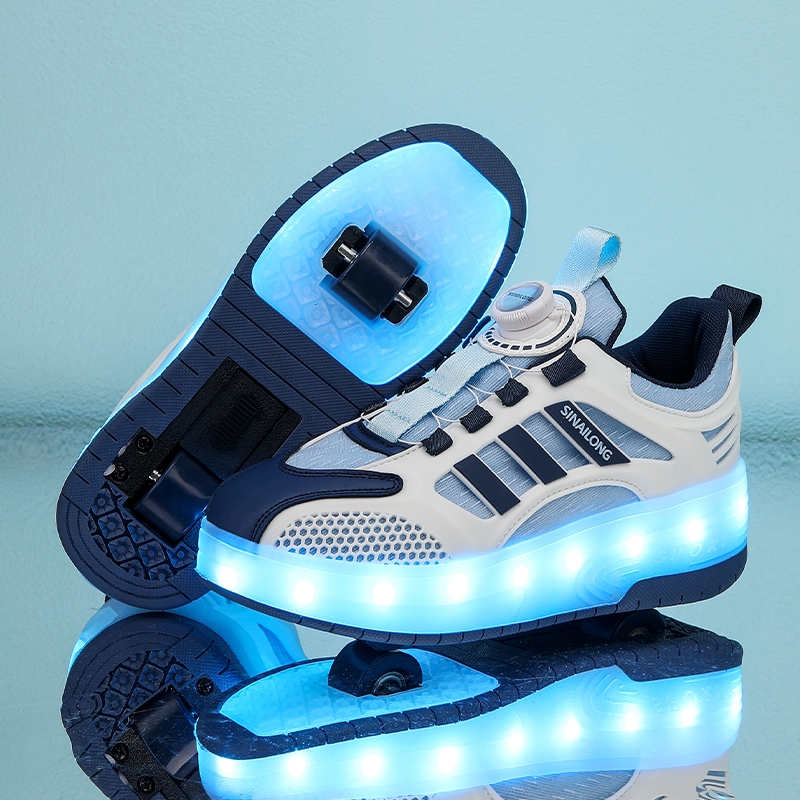 100% high quality】rechargeable mesh led Heelys kids roller skates ...