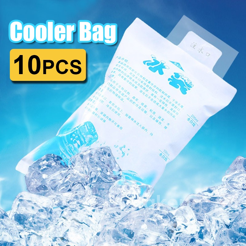 10PCS Gel Ice Pack Reusable Insulated Dry Ice Packs Bottle Bag Massage ...