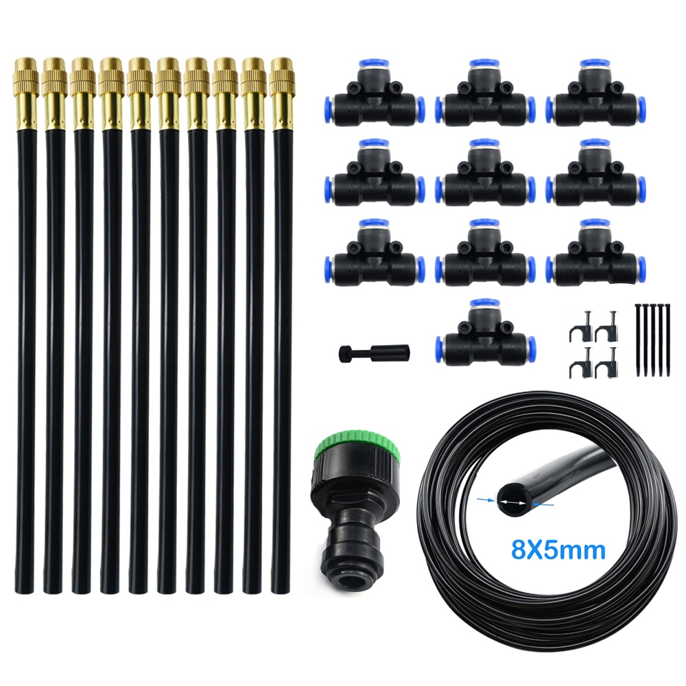 8MM Pipe Free Bending Spray Misting Nozzle Kit For Garden Greenhouse ...