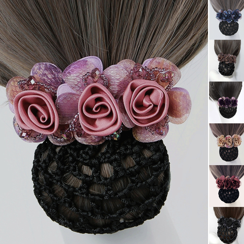 Head flower female professional work hair net, flight attendant hair ...