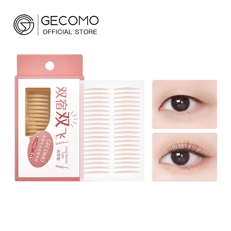 Gecomo Double Eyelid Sticker Invisible Natural Seamless 240 Sheets ...