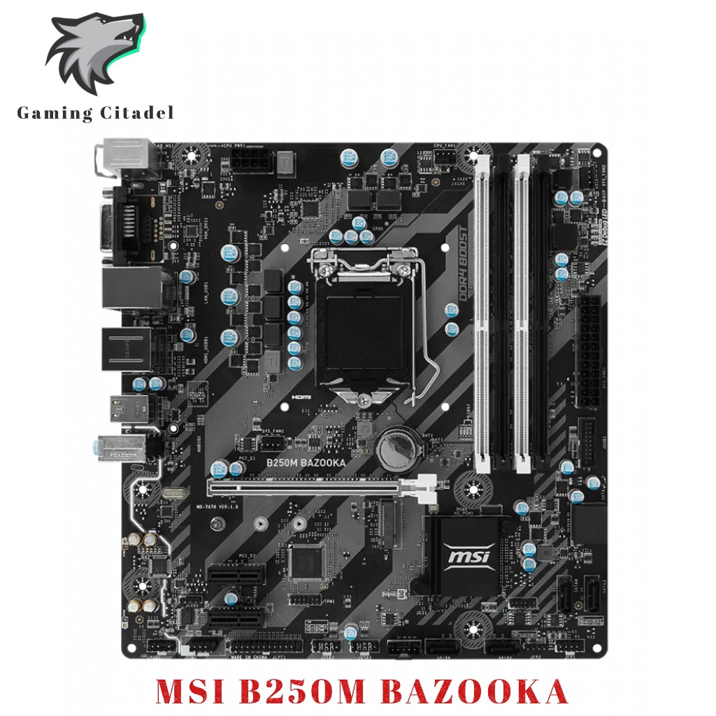 MSI B250M BAZOOKA motherboard B250 LGA1151 4*DDR4 64G DVI+HDMI M-ATX ...