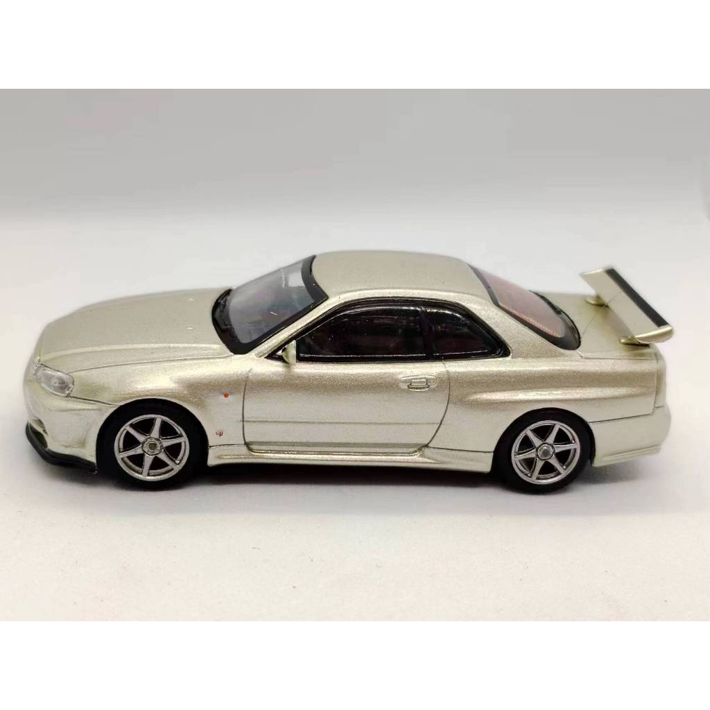 Mini GT 1/64 Golden Nissan GT-R Skyline R34 M-Spec Skylnie Alloy ...