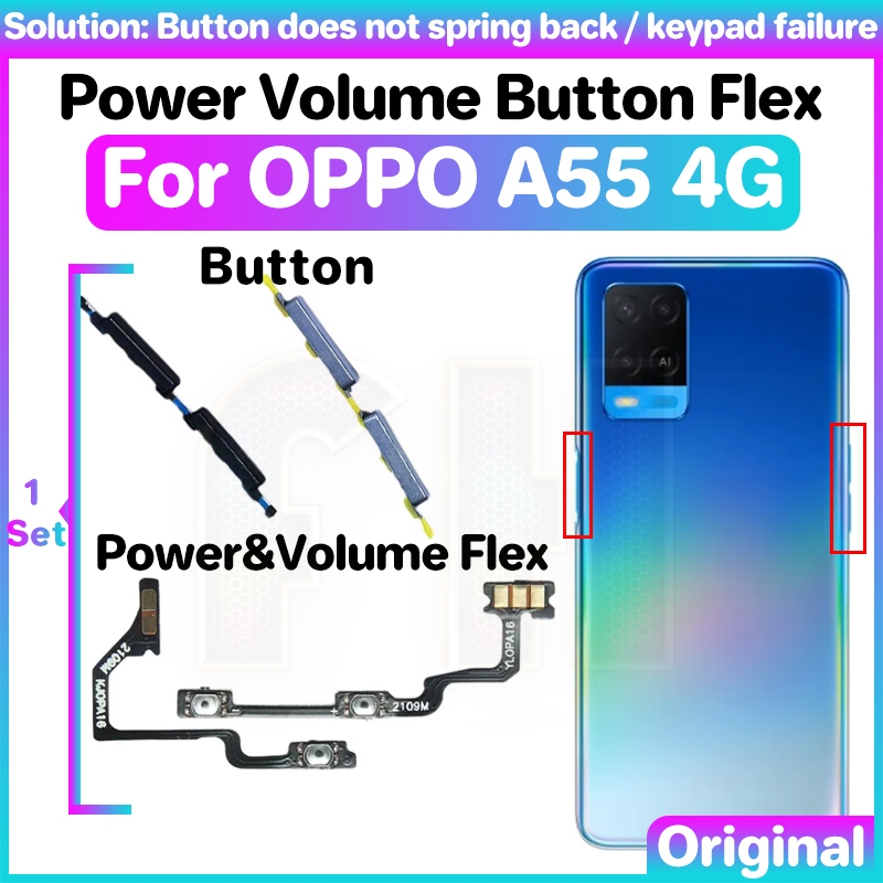 Power Volume button flex For OPPO A54 4G Side key Switch Power ON OFF ...