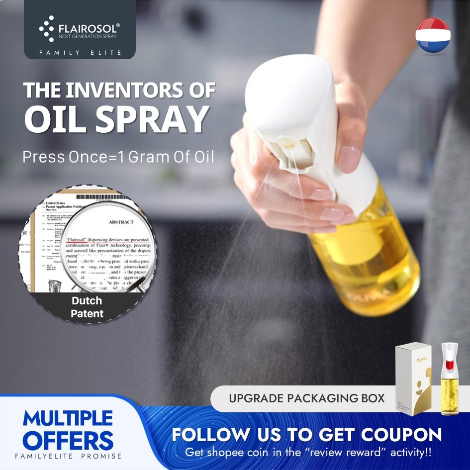 FLAIROSOL Oil Spray Bottle Ultra-Fine Atomization Oil Spray Bottle for ...