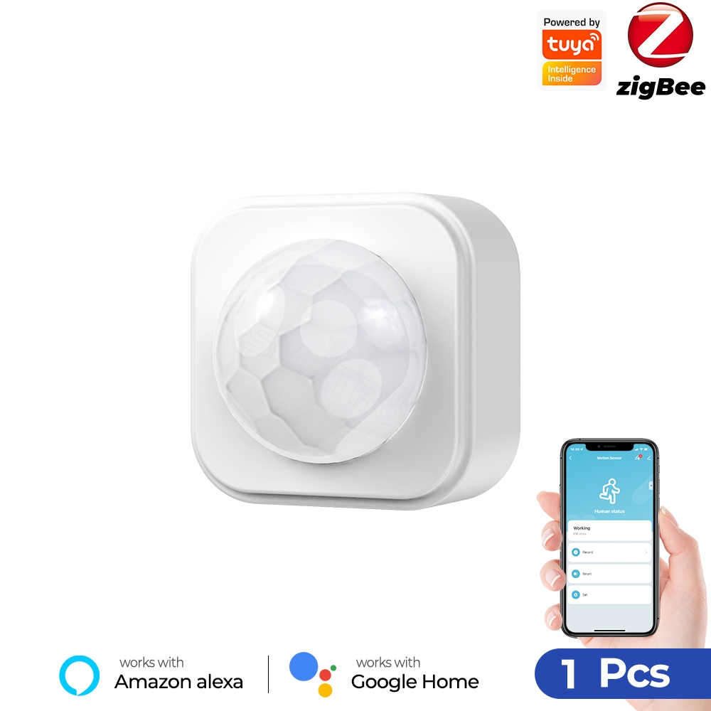 SAMTRUL Tuya ZigBee 3.0 PIR Smart Human Body Sensor Wireless Motion Detector Security Alarm ...