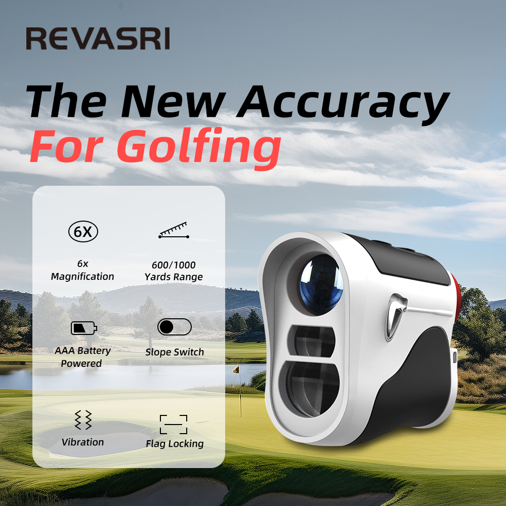 REVASRI Golf Rangefinder 1000 yard laser rangefinder, high precision flag locking, vibration 6x ...