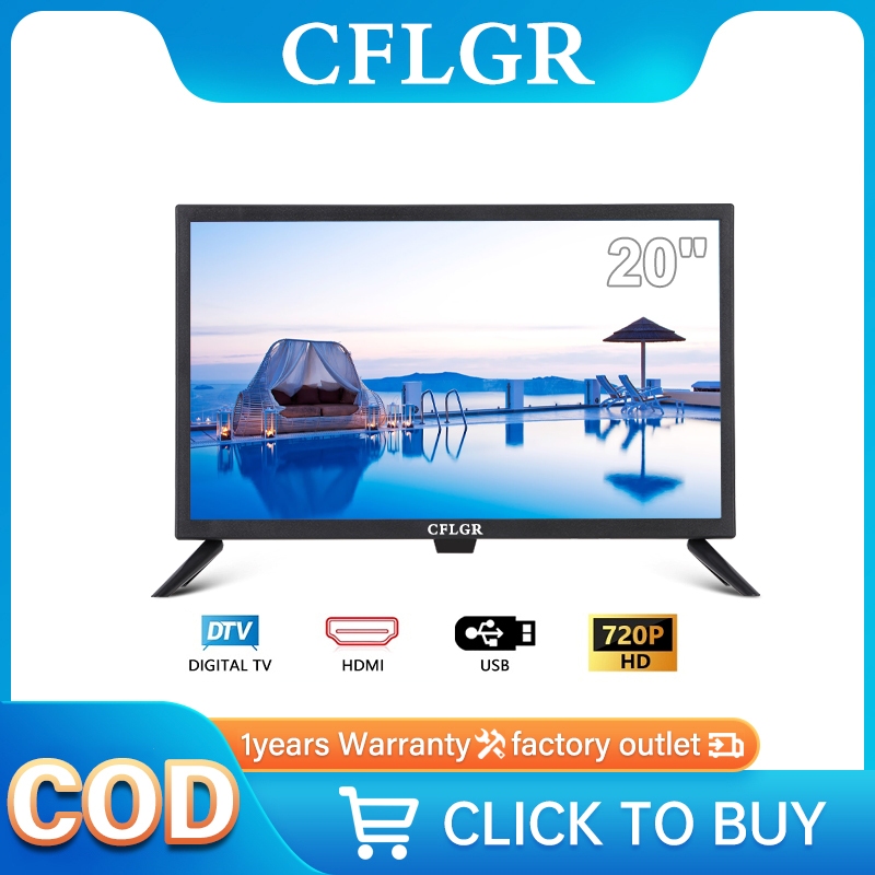 LED Digital TV with VGA & HDMI & AV & USB Build in DVB-T2 (20"/22"/23 ...