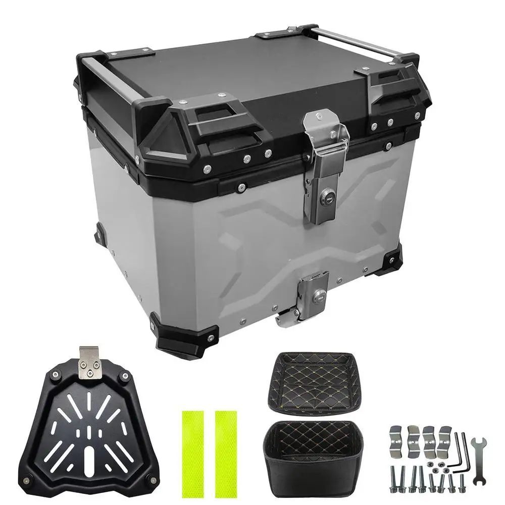Motorcycle Top Box Aluminum Motorcycle Trunk Box Motorcycle Rear ...