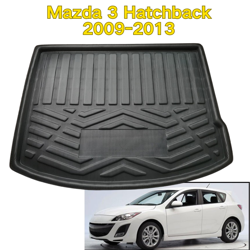 Mazda 3 Hatchback 2009-2013 Car Rear Boot Tray Luggage Cargo Trunk Tray ...