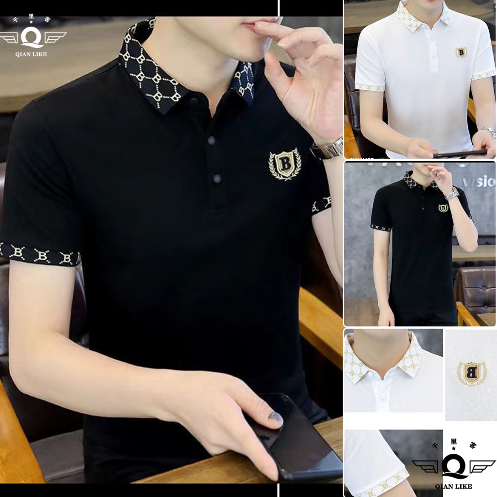 Trendy Fashion Collar T Shirt Men Baju Polo Shirt Lelaki Berkolar ...