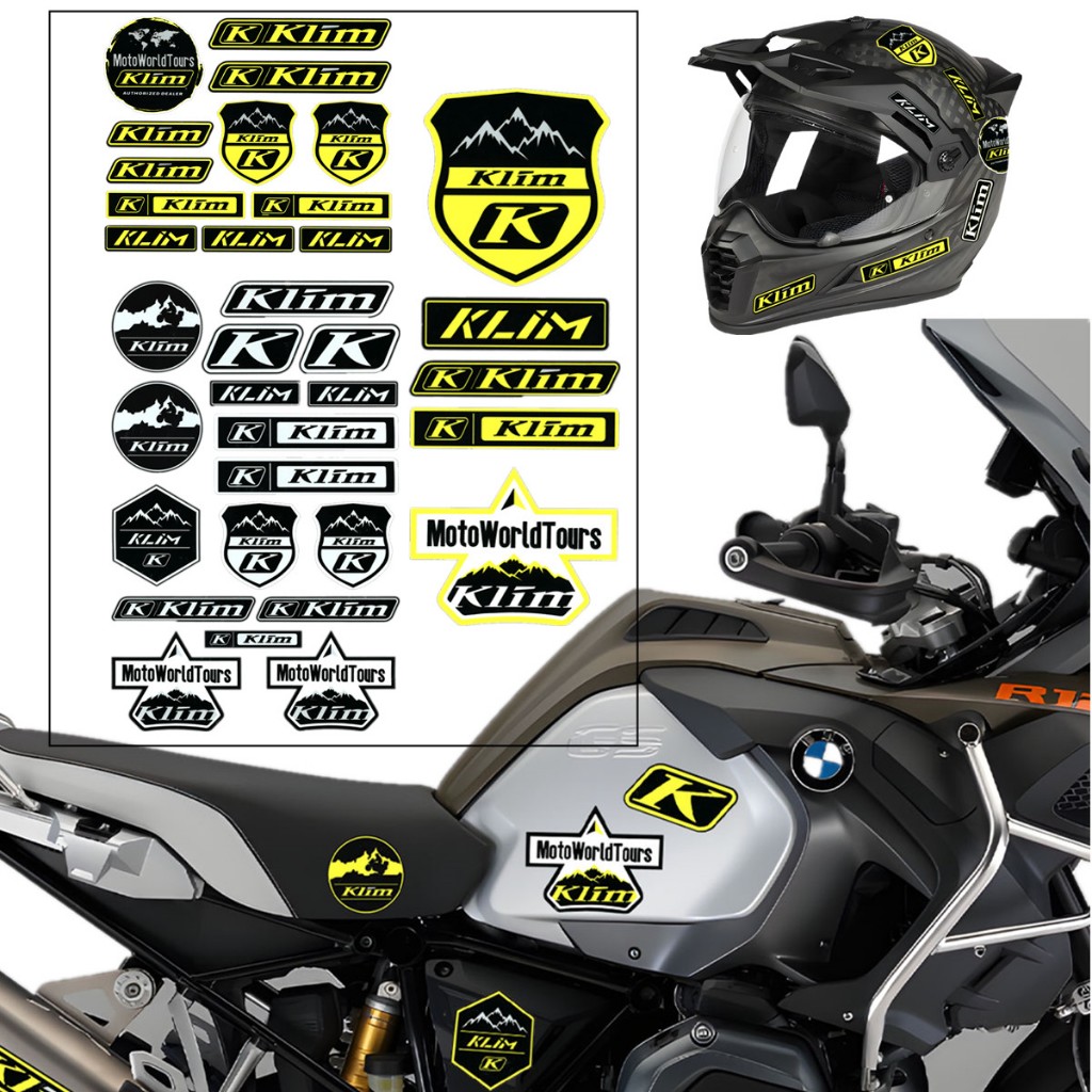 BMW R1200GS Trunk Sticke KLIM Tailbox Helmet Decoration 40th ...