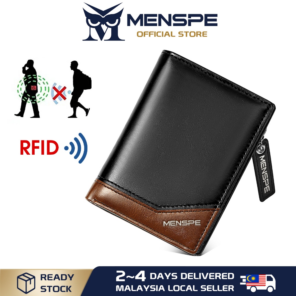 MENSPE Wallet Men RFID Card Case Safety Card Holder Anti-Theft Wallet ...