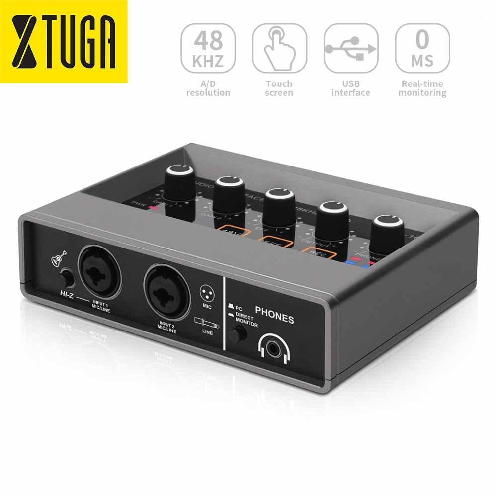 XTUGA Q-16 Professional Audio Interface USB Recording Sound Card with ...